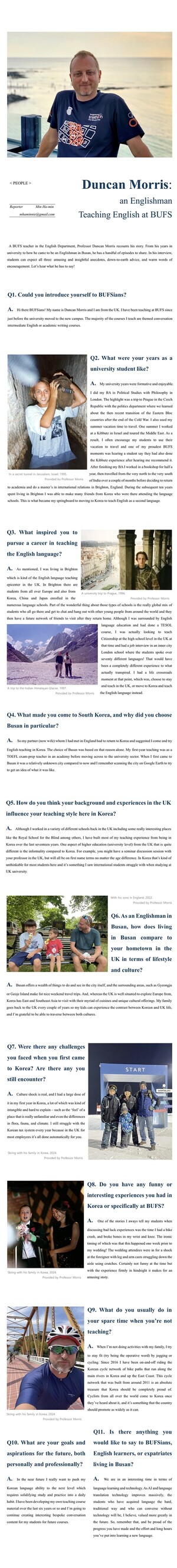 Duncan Morris: an Englishman Teaching English at BUFS